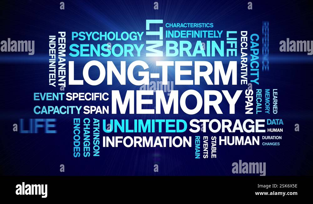Long-Term Memory animated word cloud,animation kinetic typography ...