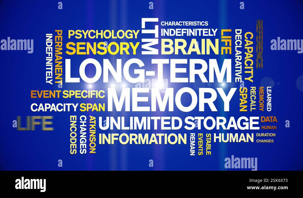 Long-Term Memory animated word cloud,animation kinetic typography ...