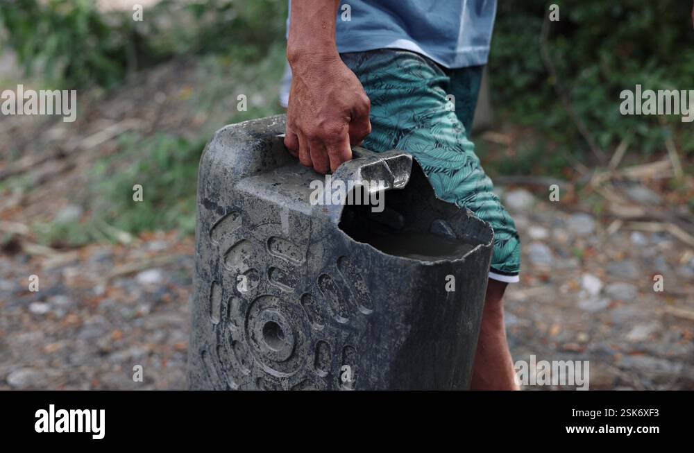 asian hauling dirty germs bacteria wells Dirty polluted water Stock ...