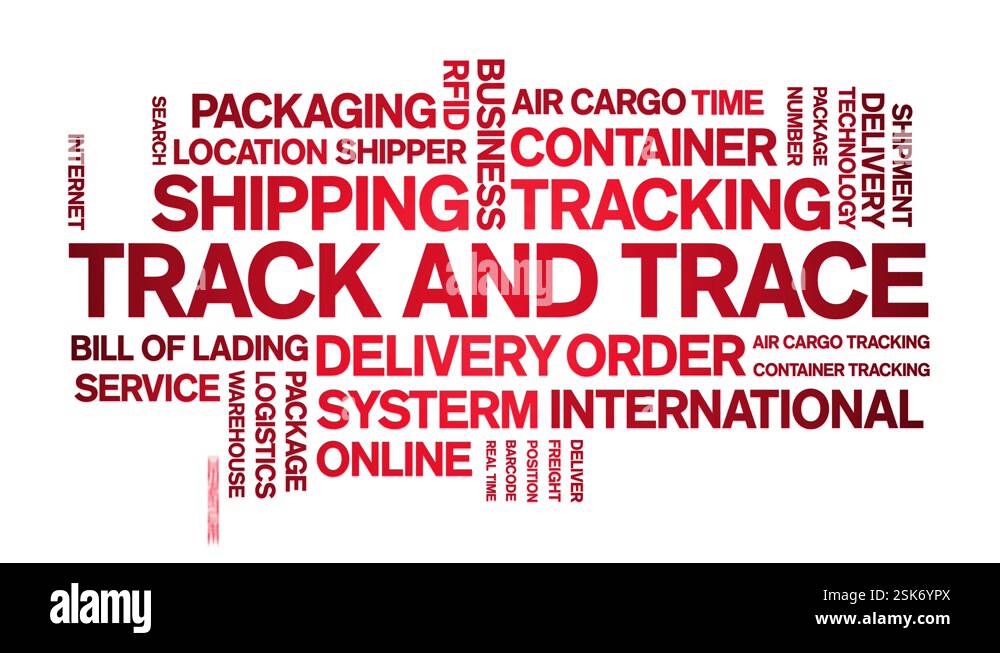 Track And Trace animated word cloud,animation kinetic typography ...