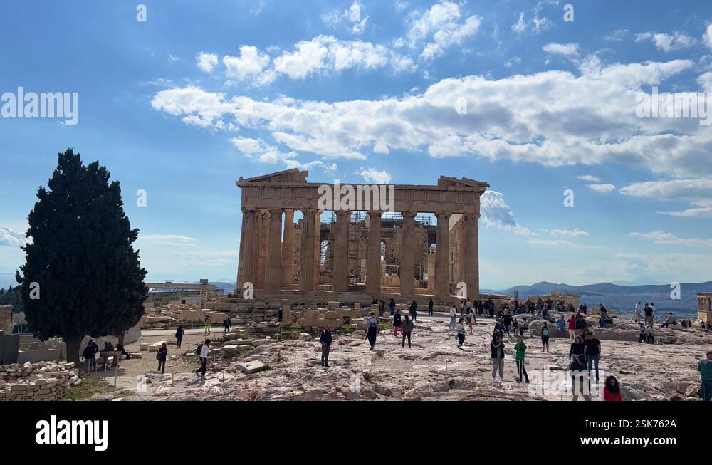 The parthenon temple on the athenian acropolis Stock Videos & Footage ...