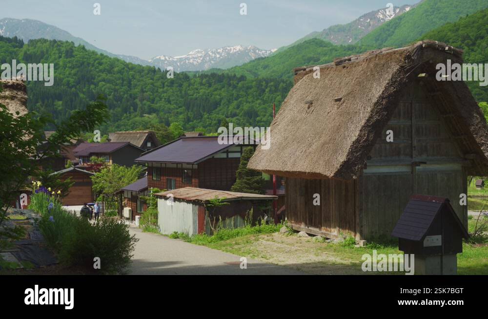 Traditional Gassho-Zukuri Thatched Roof Home In Shirakawago With ...