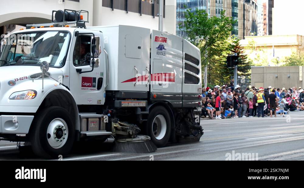 A street sweeper truck, Air Street Sweeper. Sweeps the streets. An ...