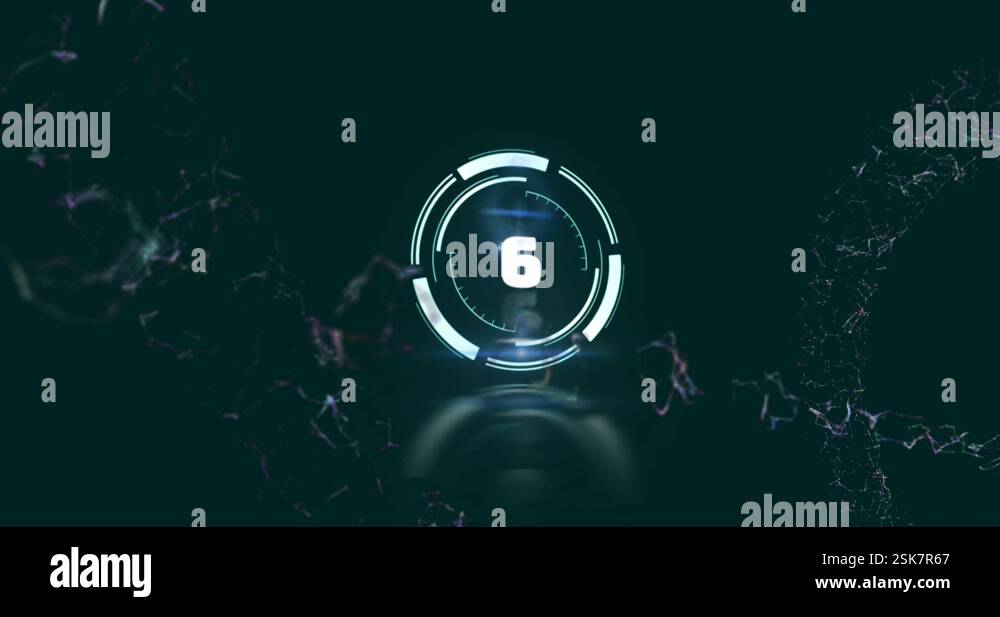 Animation of dna strand spinning over scope scanning with countdown Stock Video Footage - Alamy