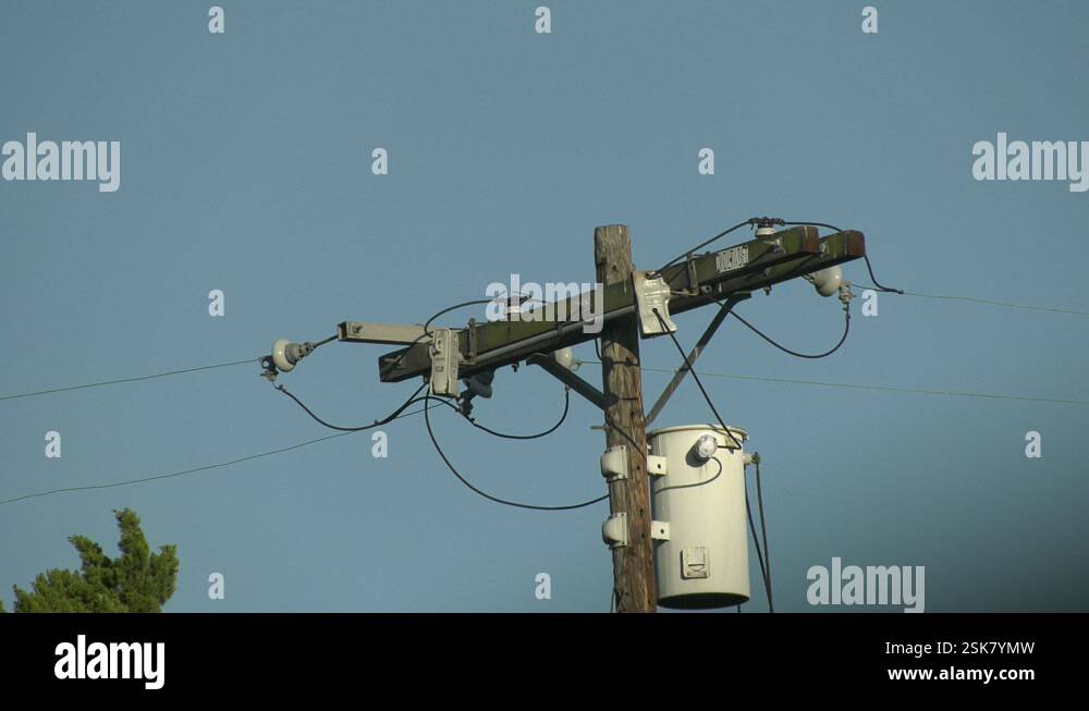 Power lines sparking after transformer fire Stock Video Footage - Alamy