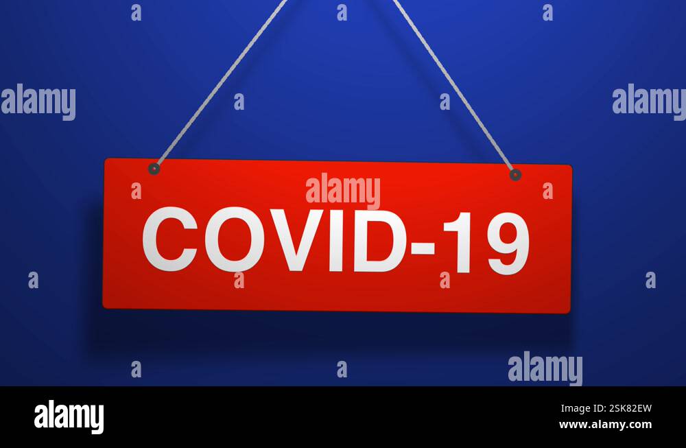 Covid-19 Hanging Sign 3D Animation Stock Video Footage - Alamy