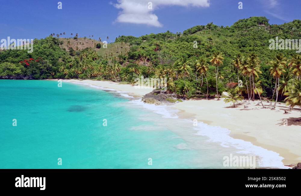 Heavenly beach with white sand and turquoise sea, Playa Colorada in ...