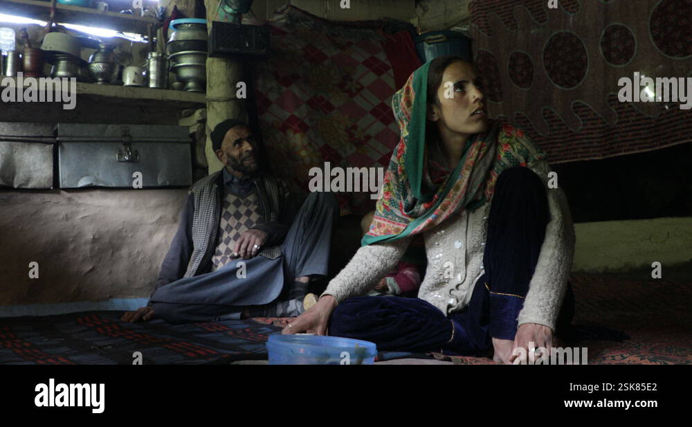 Gujjar Bakerwal people in their summer house, Jammu and Kashmir, Kangan ...