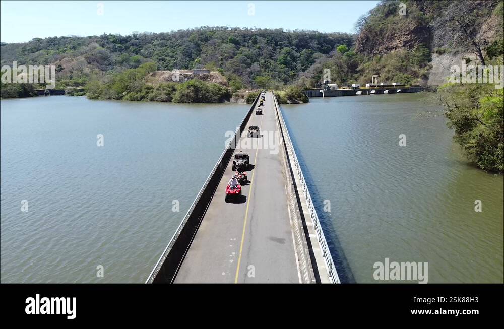 long bridge over lake, SIDE-BY-SIDE over bridge , CAN-AM, UTV Off Road ...
