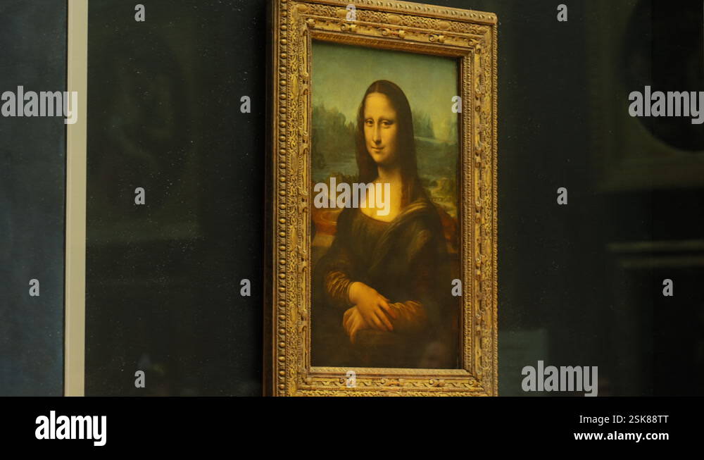 Mona Lisa Painting By Italian Artist Leonardo da Vinci At Louvre Museum ...