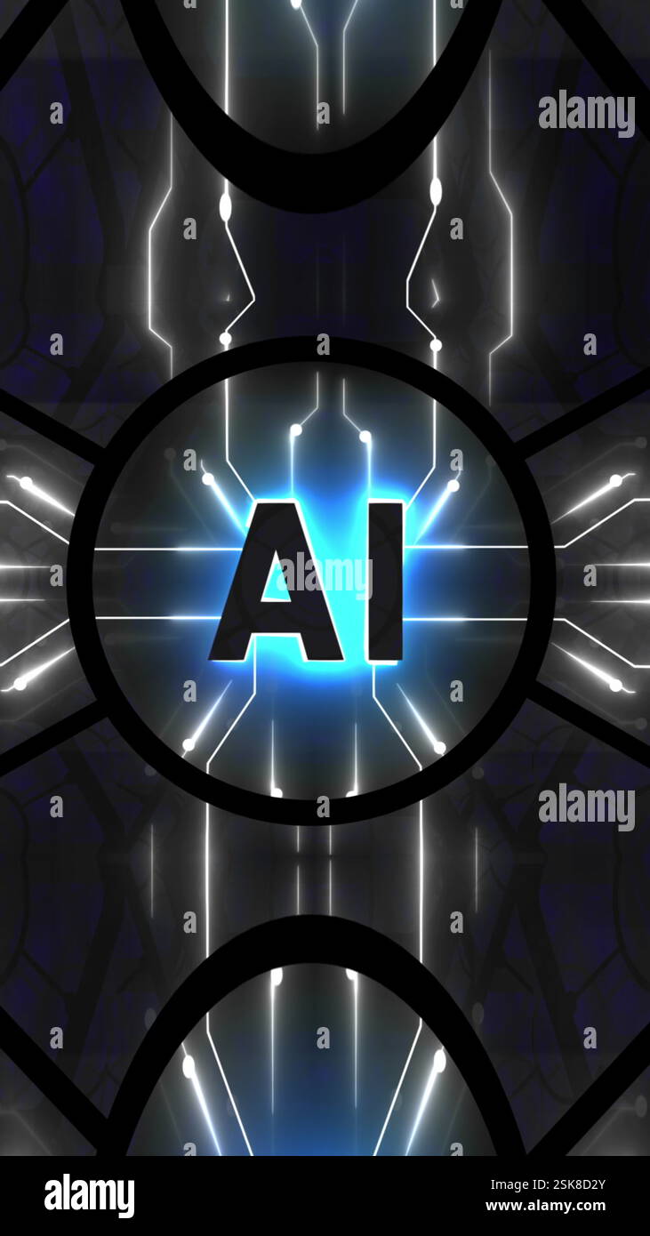 AI Artificial Intelligence with Electrical Circuits Looping Animation ...