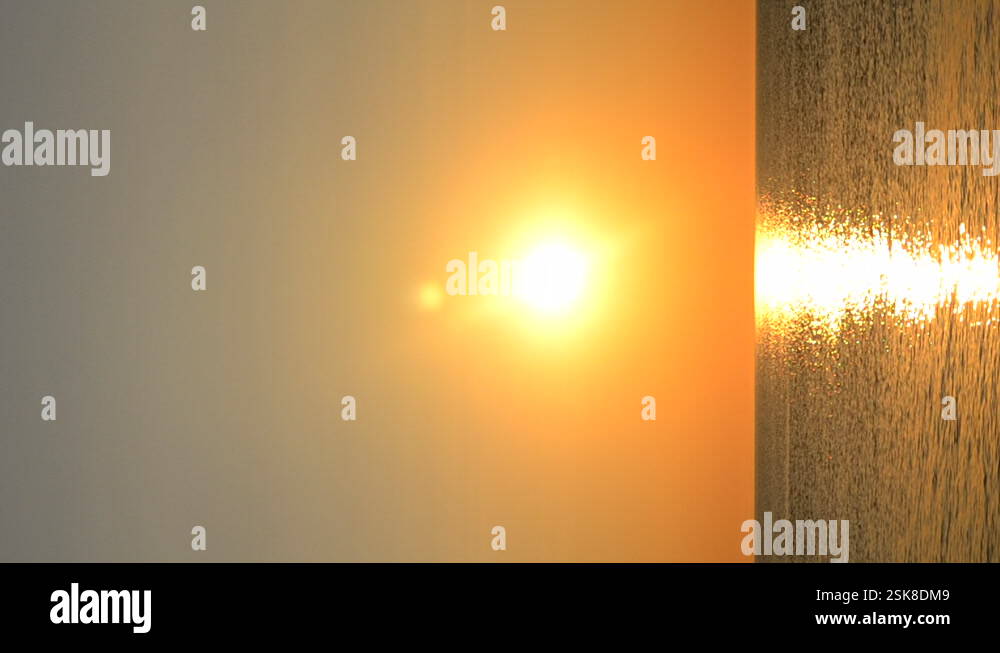 Sunset dawn sea, blue sky. Seascape sunrise sundown dawning. Rising sun ...