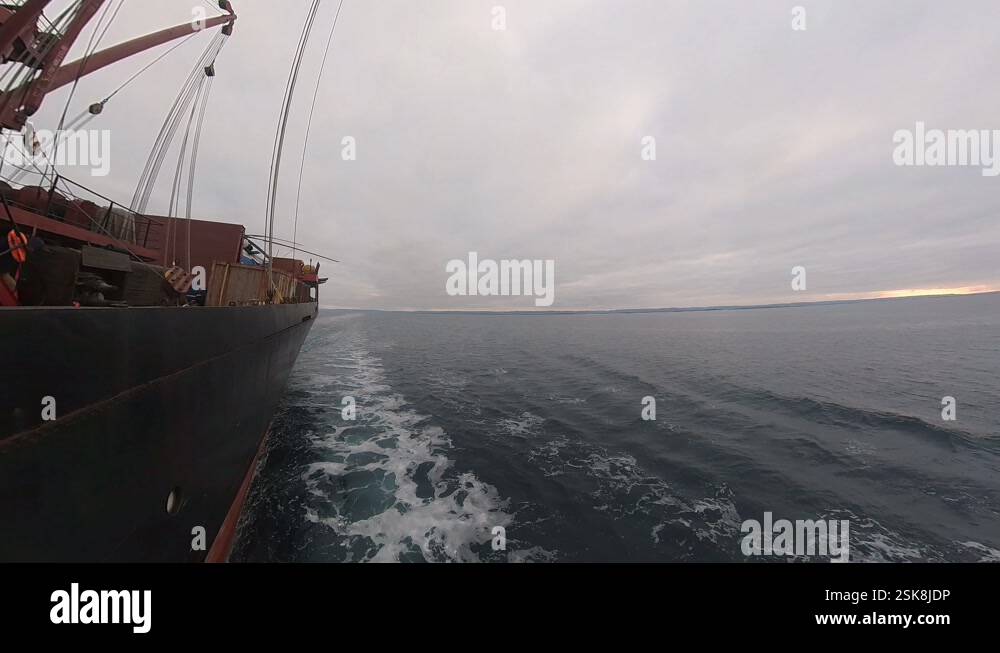 Research expedition vessel "Mikhail Somov" in ice navigation across ...