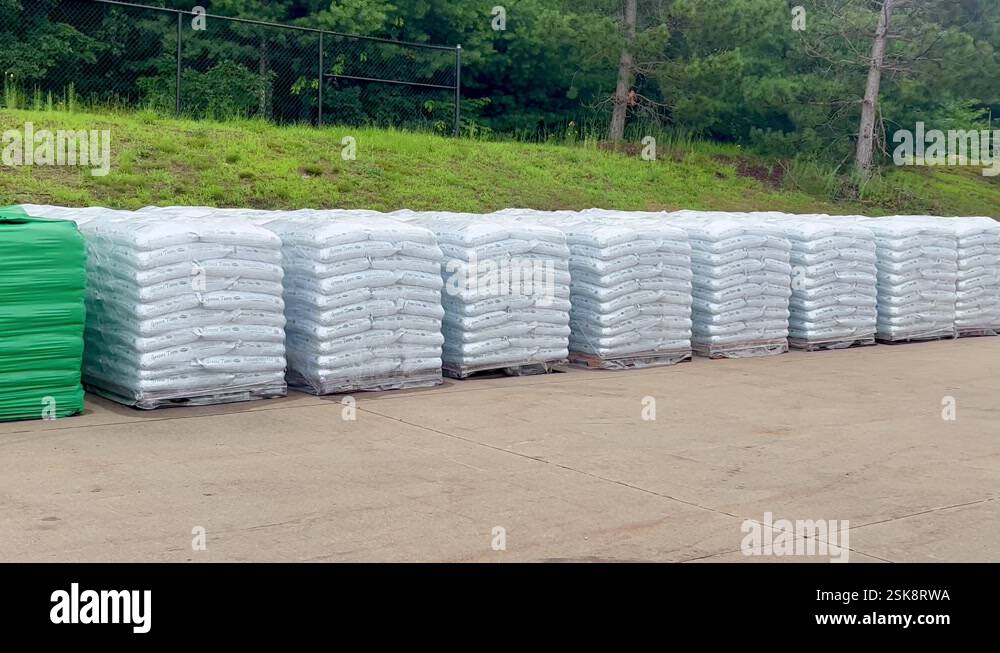 Fertilizer wrapped on pallets, ready to ship Stock Video Footage - Alamy