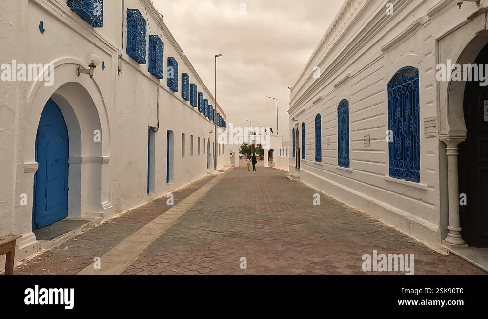 Exterior of El Ghriba Jewish synagogue of Djerba in Tunisia. First ...