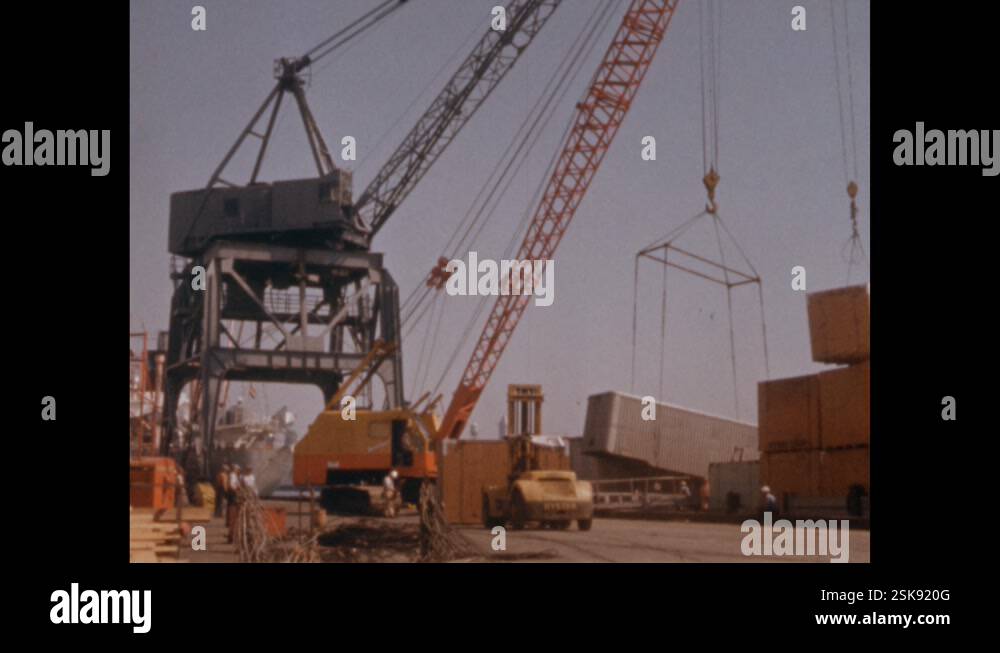 Cranes vehicles shipping containers Stock Videos & Footage - HD and 4K ...