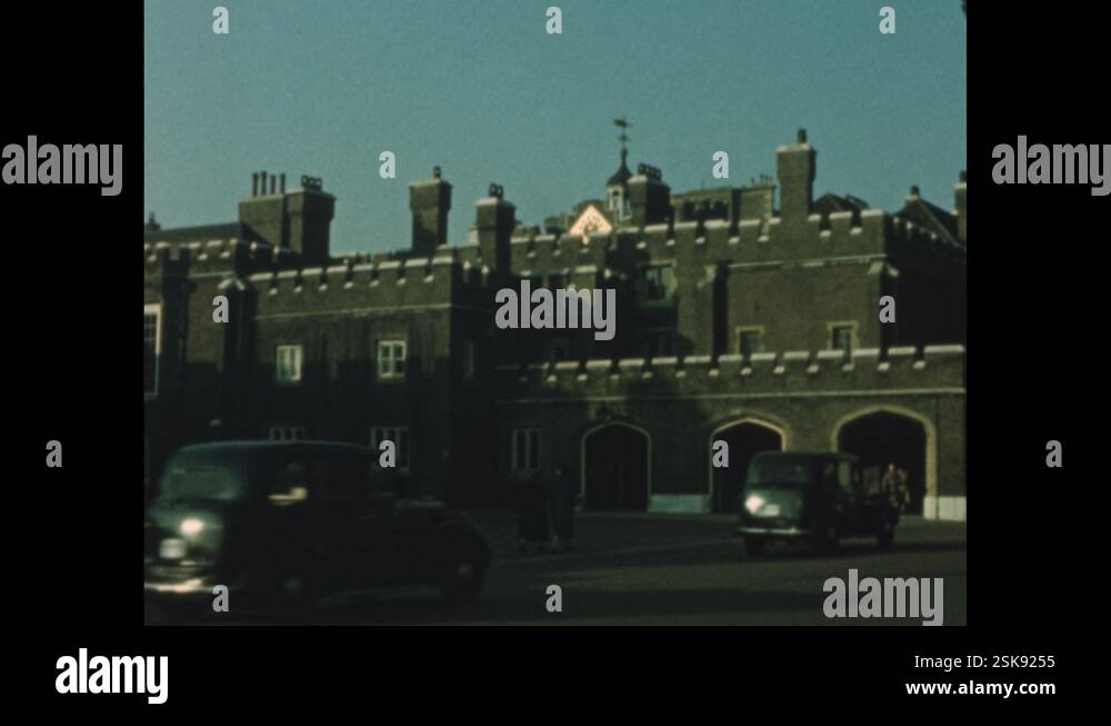 1960s: Building with unique architectural design, vehicles drive by ...