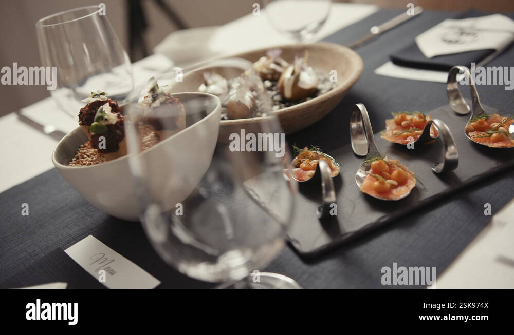 Fine dining restaurant table Stock Videos & Footage - HD and 4K Video ...