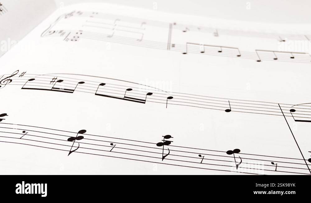 Music notes on music sheet Stock Videos & Footage - HD and 4K Video ...