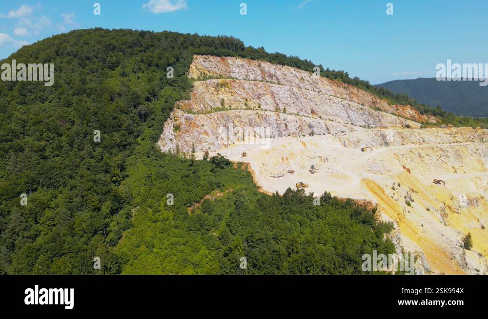 Stunning 4K drone footage of the quarry near Velenje in the country of ...