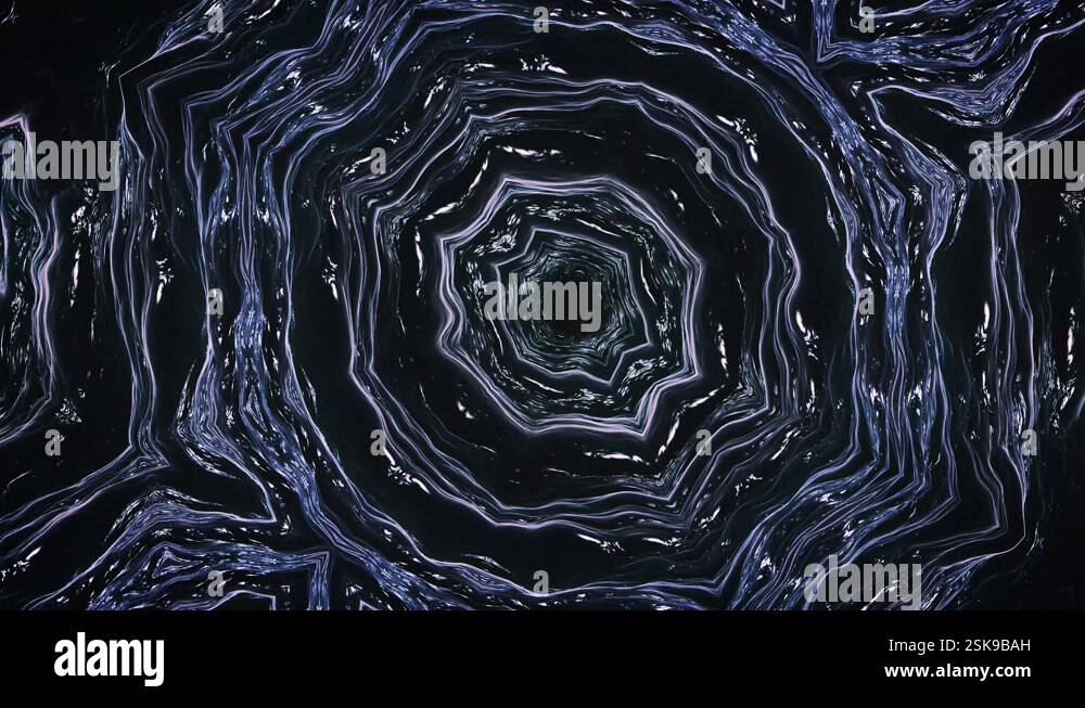 Psychedelic Waves With Deep Holes In Seamless VJ Loop Visuals Stock ...