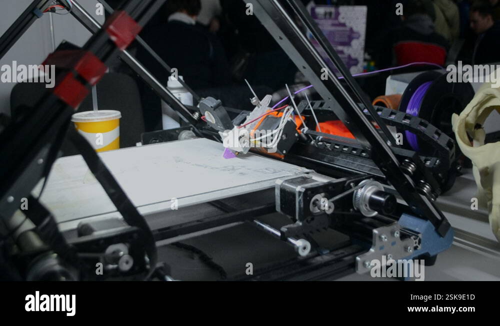 3D printer 3D printing Process operation working 3D printer close-up 3D printer Stock Video ...