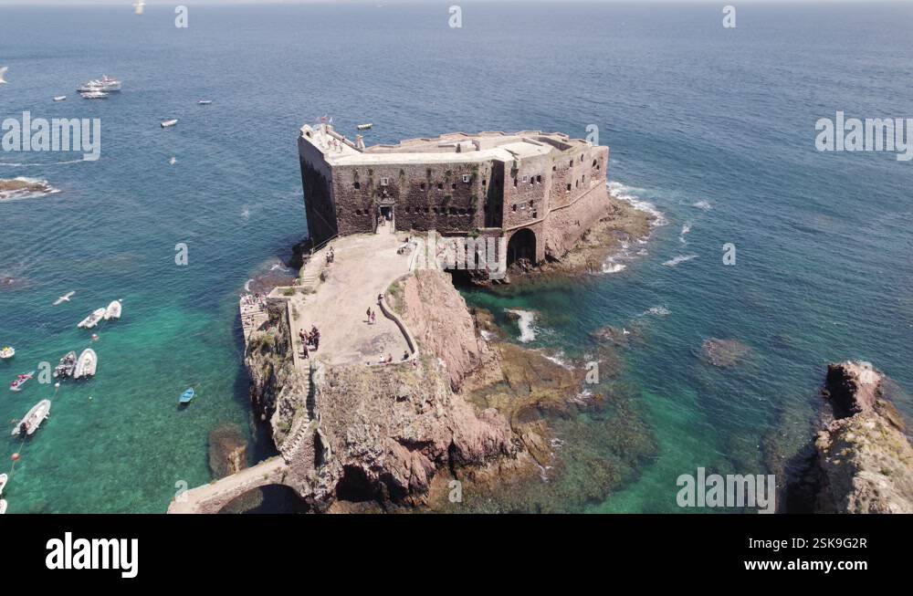 Historic São João Baptista Fort on Berlengas islands in Peniche ...