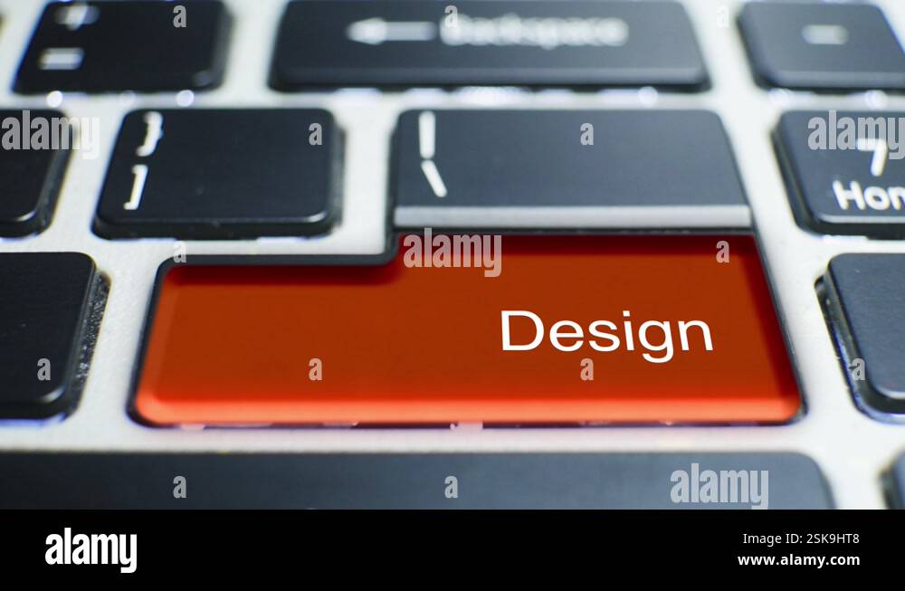 Keyboard Design Button Pressed by hand finger Stock Video Footage - Alamy