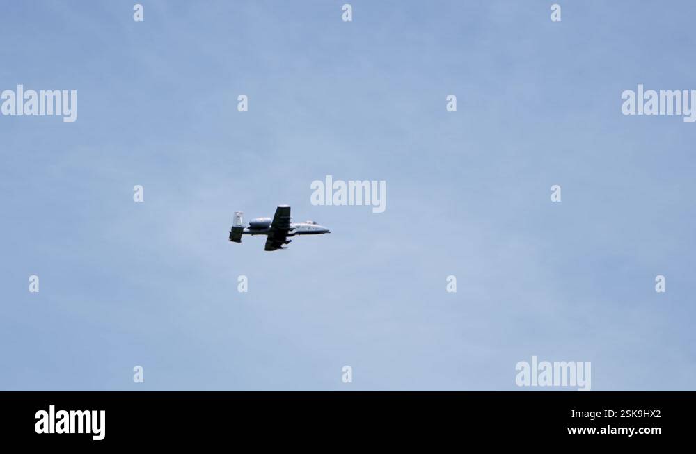 Modern fighter jet an a10 Thunderbolt air force attack plane in flight ...