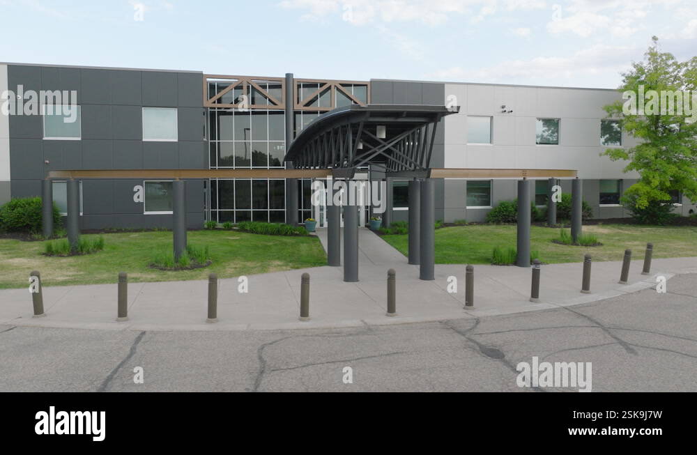 Unoccupied Two-Story Office Building in North America Amidst Commercial ...