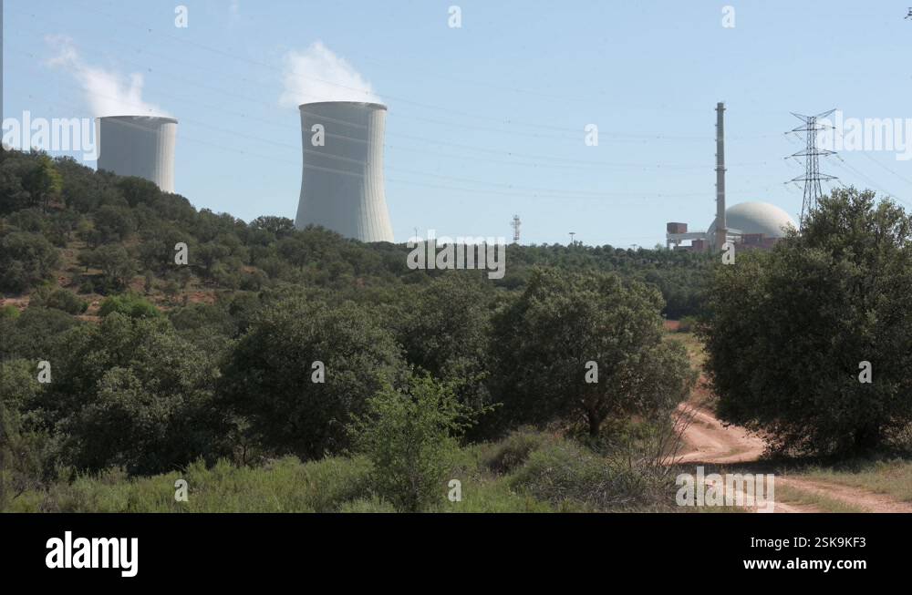 Trillo Nuclear Power Plant situated near Trillo town, in the province ...