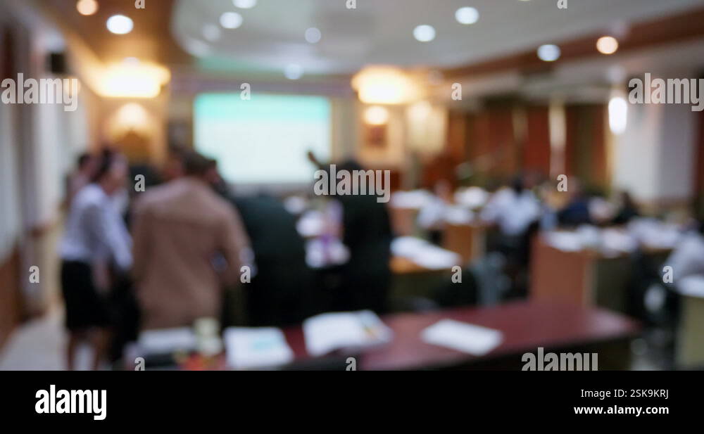 Blurred People teamwork and planning with brainstorming blur meeting ...