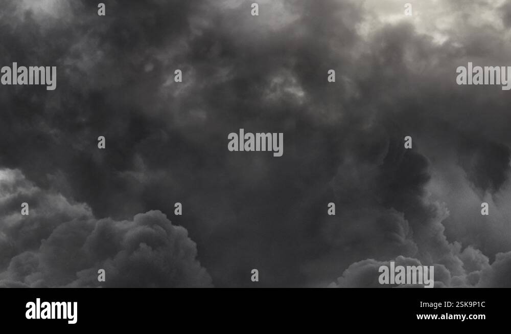 Thunderstorms Dark Sky With Lightning Hurricane 4k Stock Video Footage ...