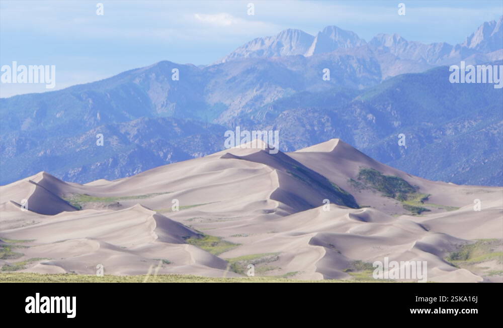 Stunning late summer opening view of The Great Sand Dunes National Park ...