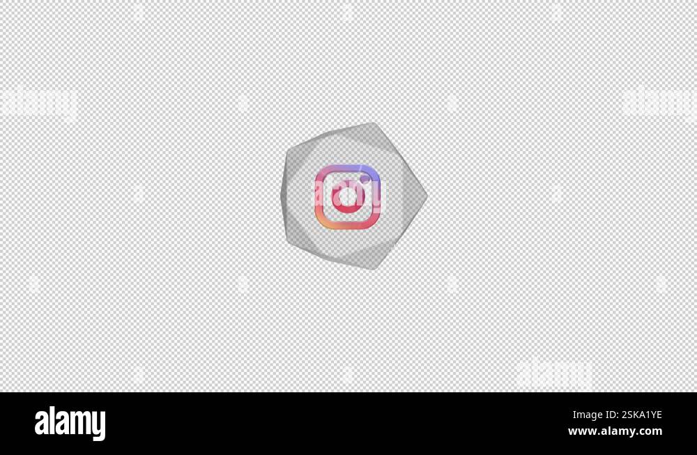 Instagram Logo Opener with Alpha channel, It can be used as logo intro Stock Video Footage - Alamy