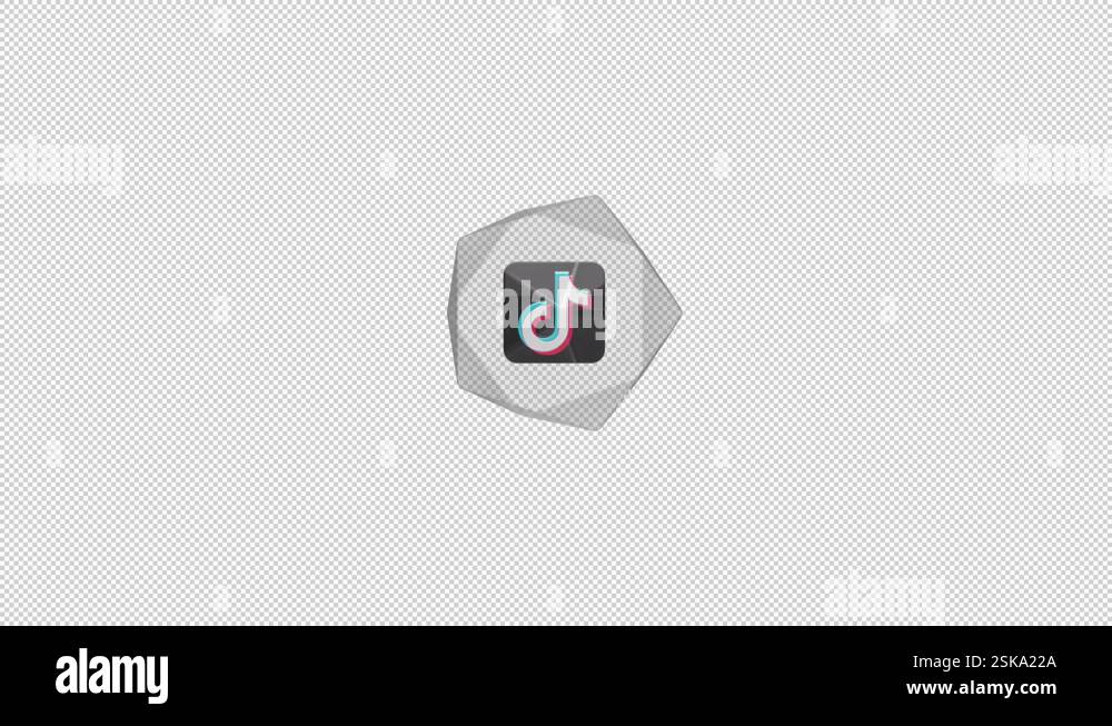 Tiktok Logo Reveal with Alpha channel, It can be used as logo intro Stock Video Footage - Alamy