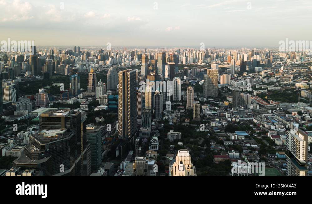 Bangkok City Center by Drone Stock Video Footage - Alamy