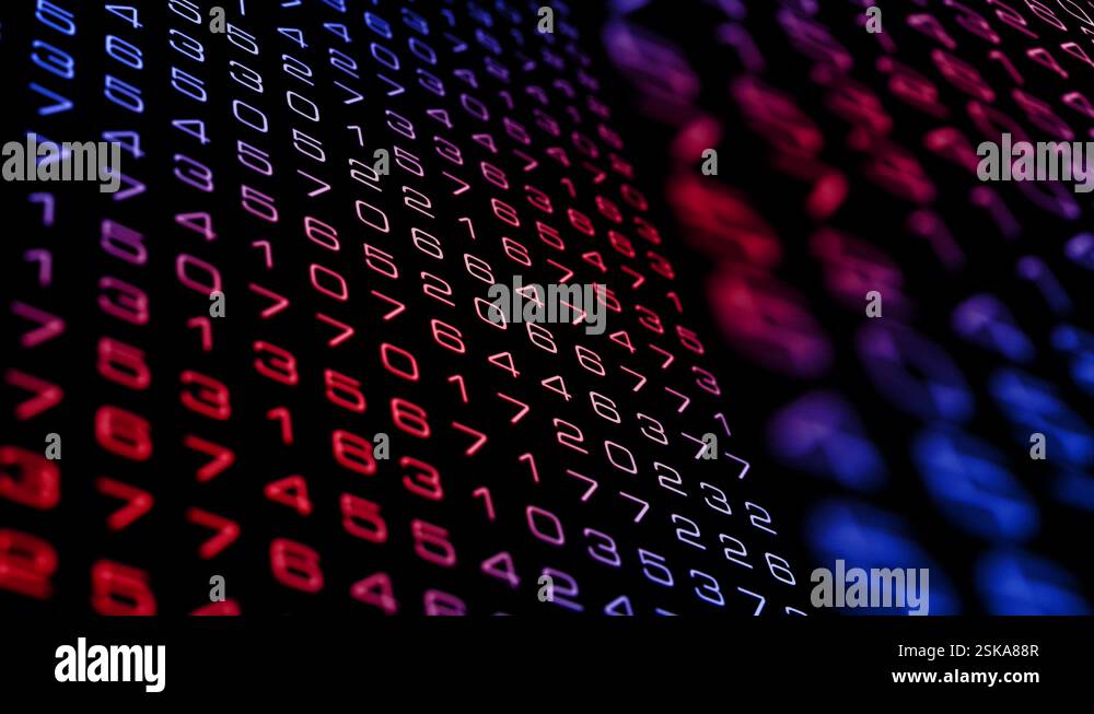 Data flow the visual representation of numbers in a stream of ...