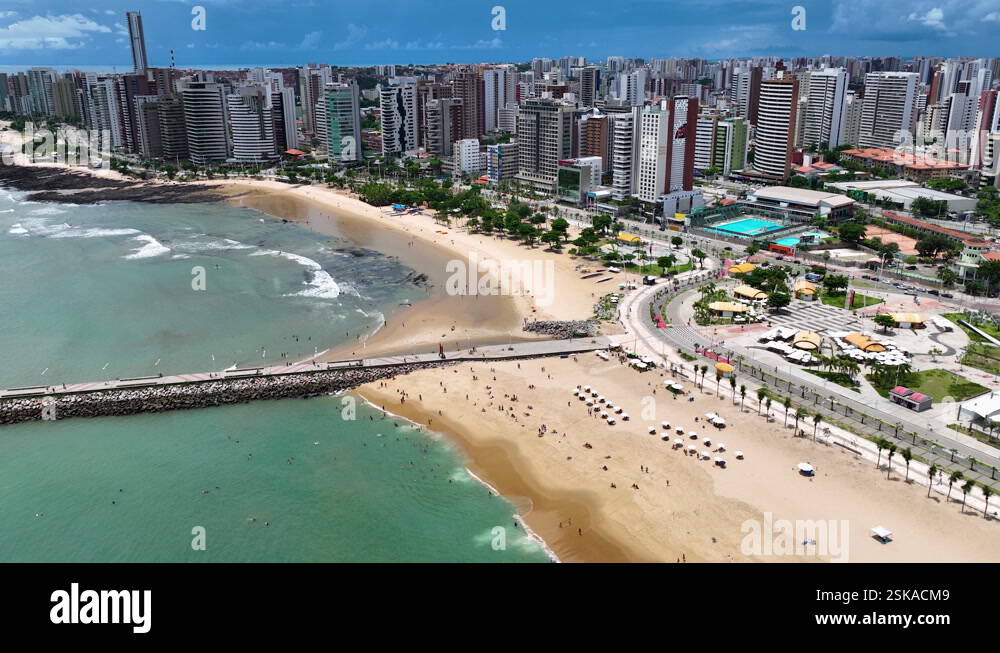 Coast City At Fortaleza Ceara Brazil. Seascape Fortaleza Ceara ...