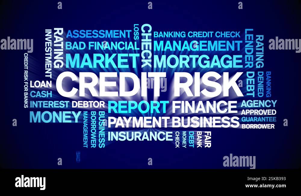 Credit risk animated word cloud,animation text kinetic typography ...