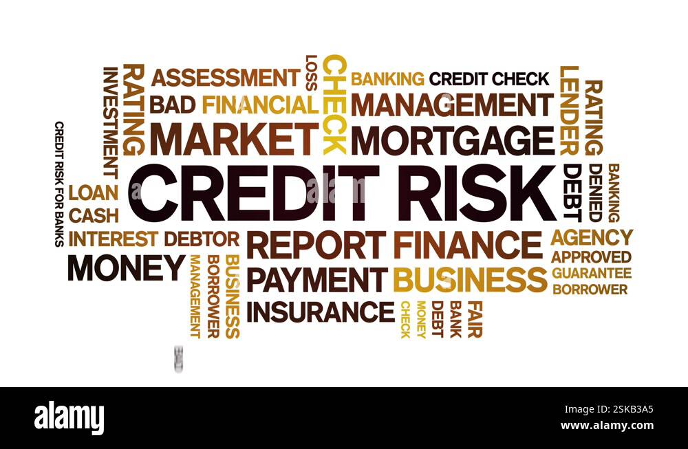 Credit risk animated word cloud,animation text kinetic typography ...