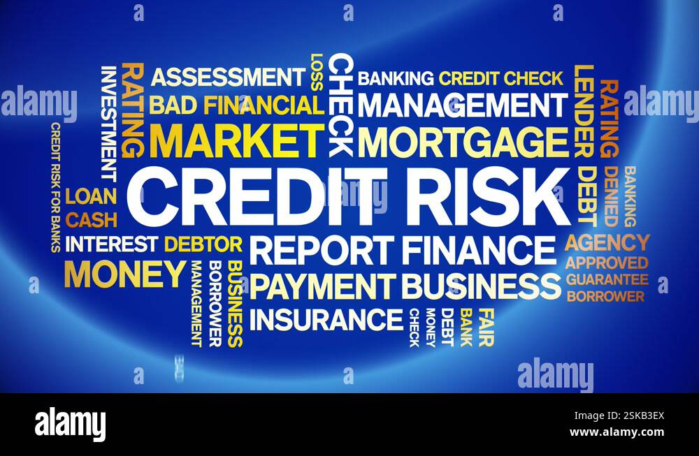 Credit risk animated word cloud,animation text kinetic typography ...