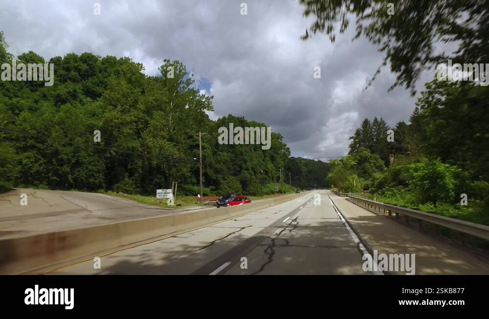 Driving Perspective on Pennsylvania Highway Stock Video Footage - Alamy