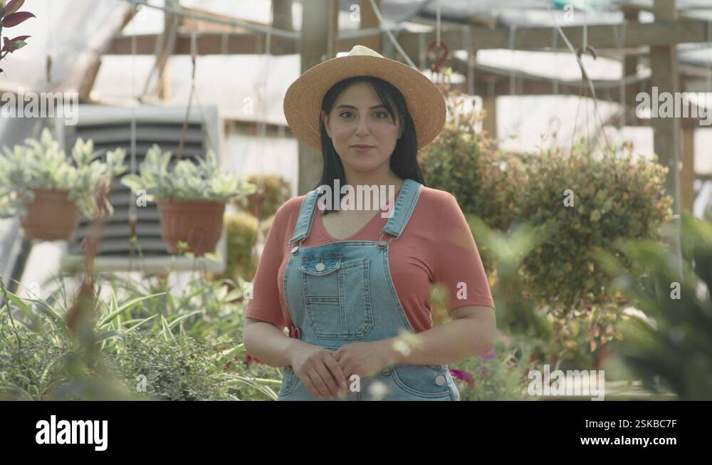Portrait of Female Gardener at Plant Nursery Stock Video Footage - Alamy