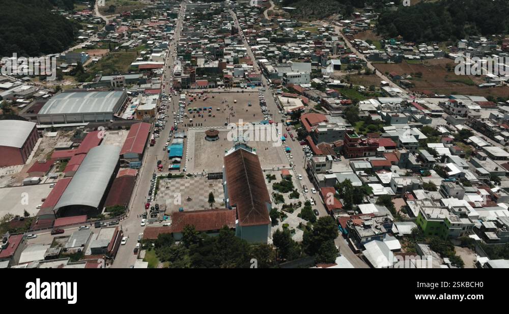 Panoramic Landscape View of Indigenous town, Chamula, Chiapas, Mexico ...