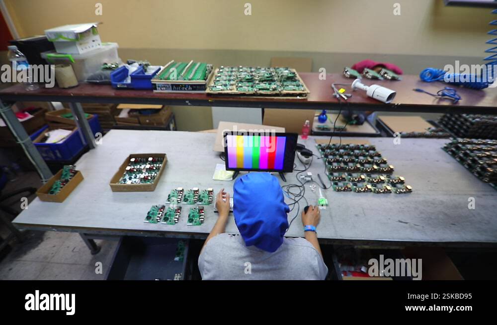 the engineer checking connection between motherboard and hard disk Stock Video Footage - Alamy