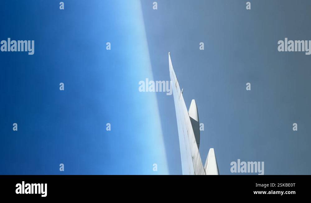 Airplane taking off from the airport. Airplanes take off on a runway ...