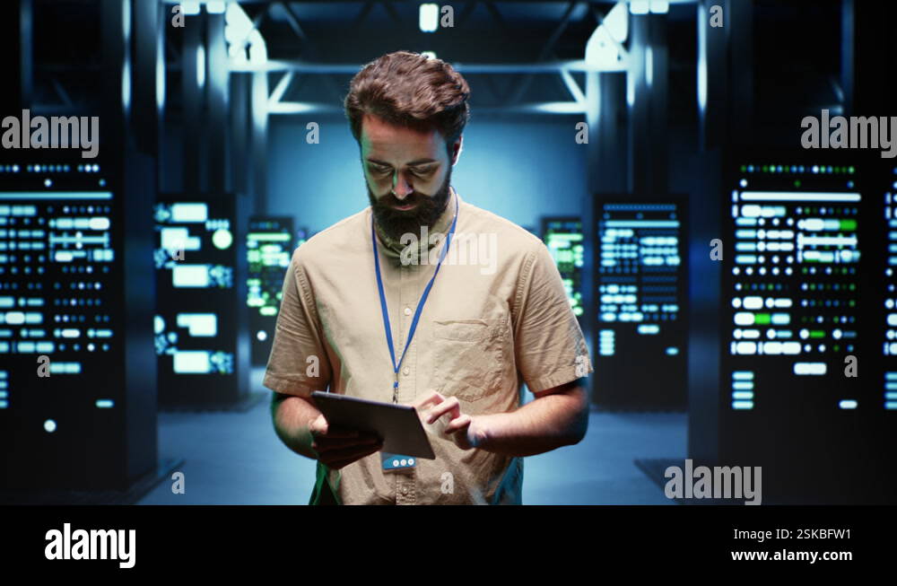 AI machine learning data center Stock Video Footage - Alamy