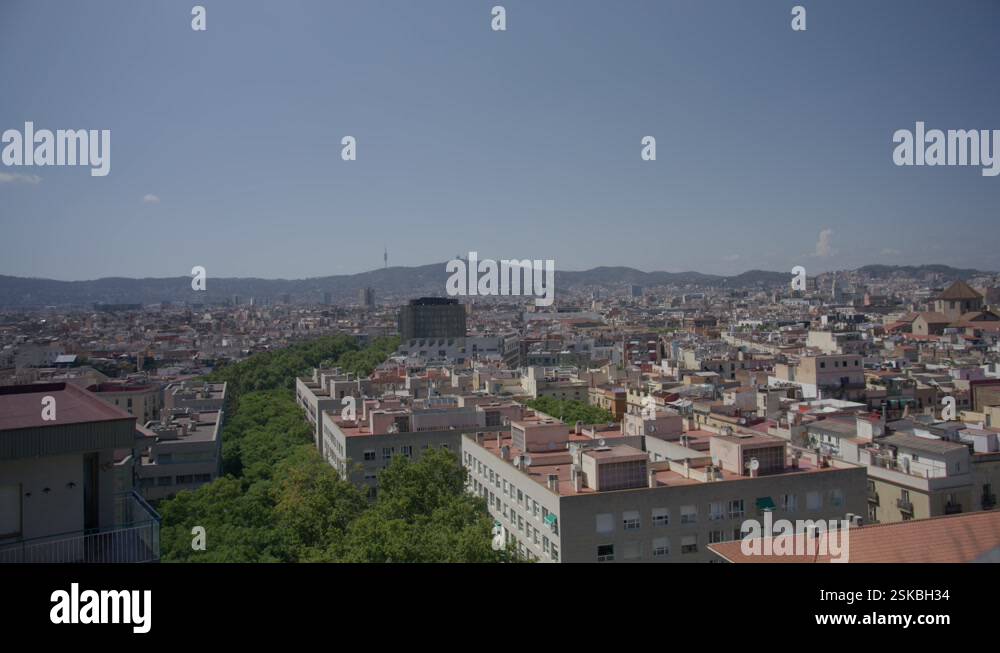 Building Ledge Forest View, Overview of Barcelona Spain in the Early ...