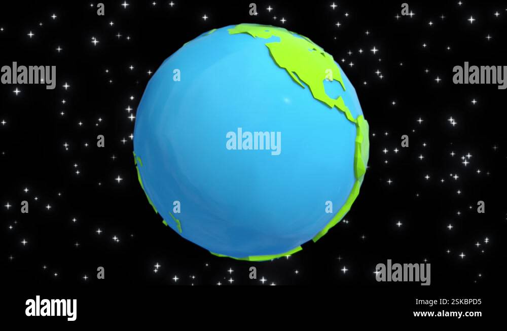 Cartoon Animation of the Earth Showing the Rising Sea Levels from Space ...